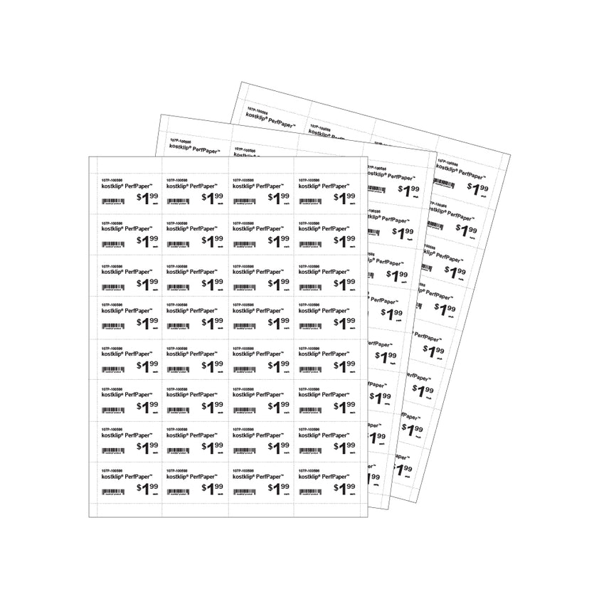 Perforated Sign and Label Paper, kostklip – kostklip®