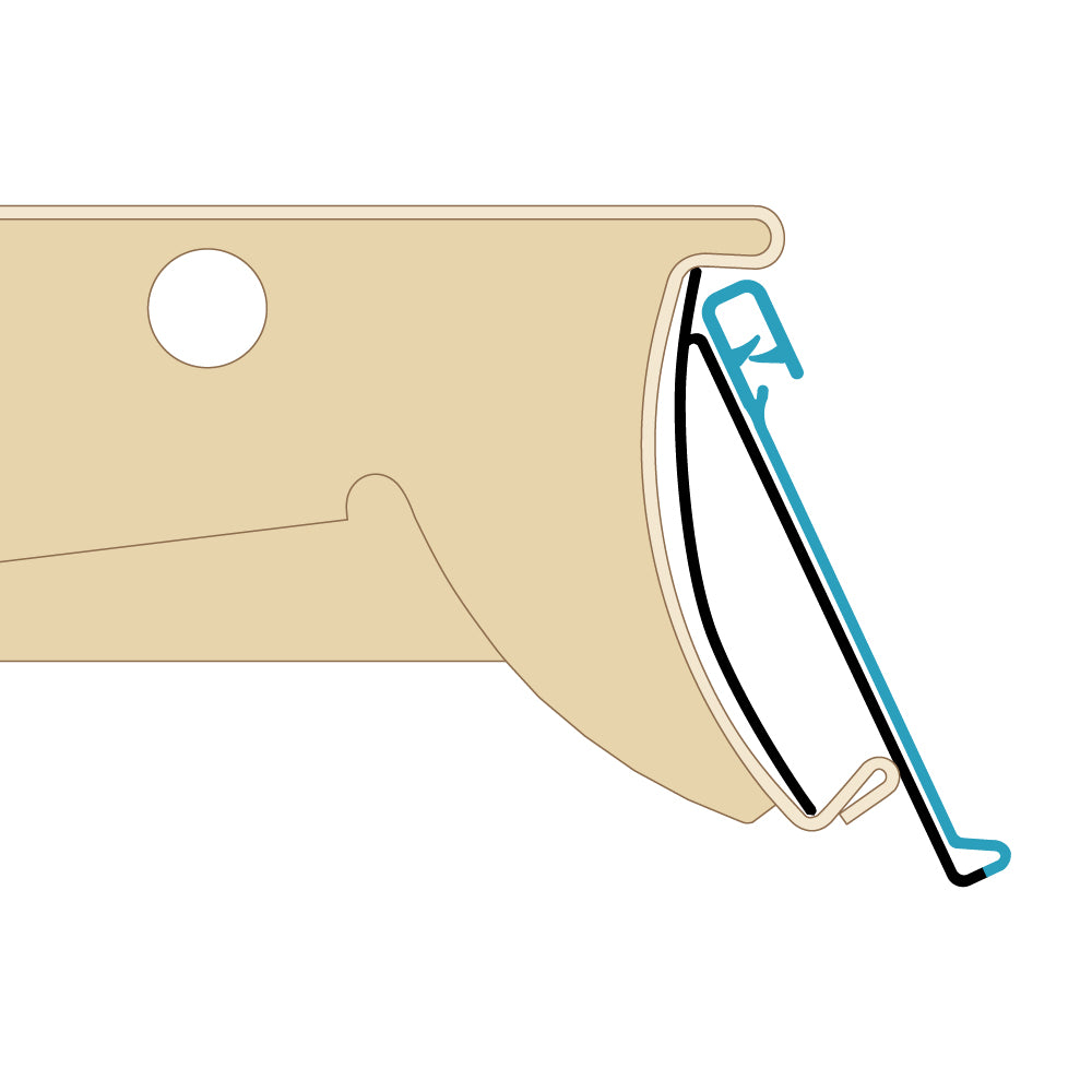 ClearGrip™ C-Channel, Clip-In, LowProfile™ Ticket Molding, kostklip ...