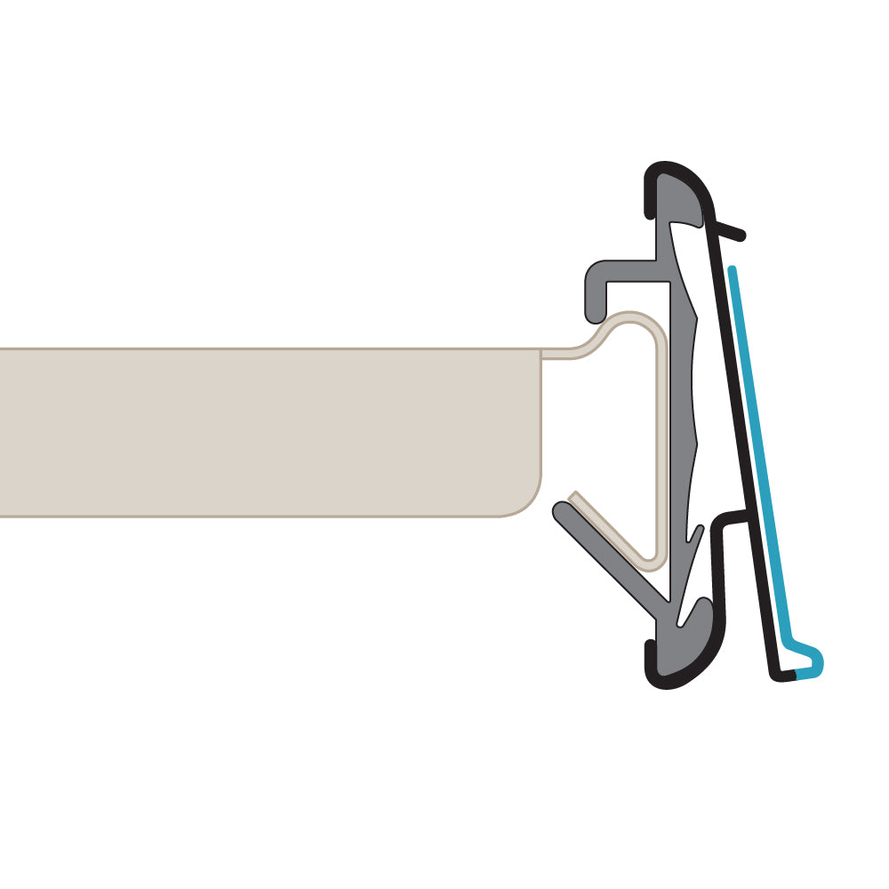 ClearVision® Hussmann® Extrusion, Clip-Over Ticket Molding, kostklip ...